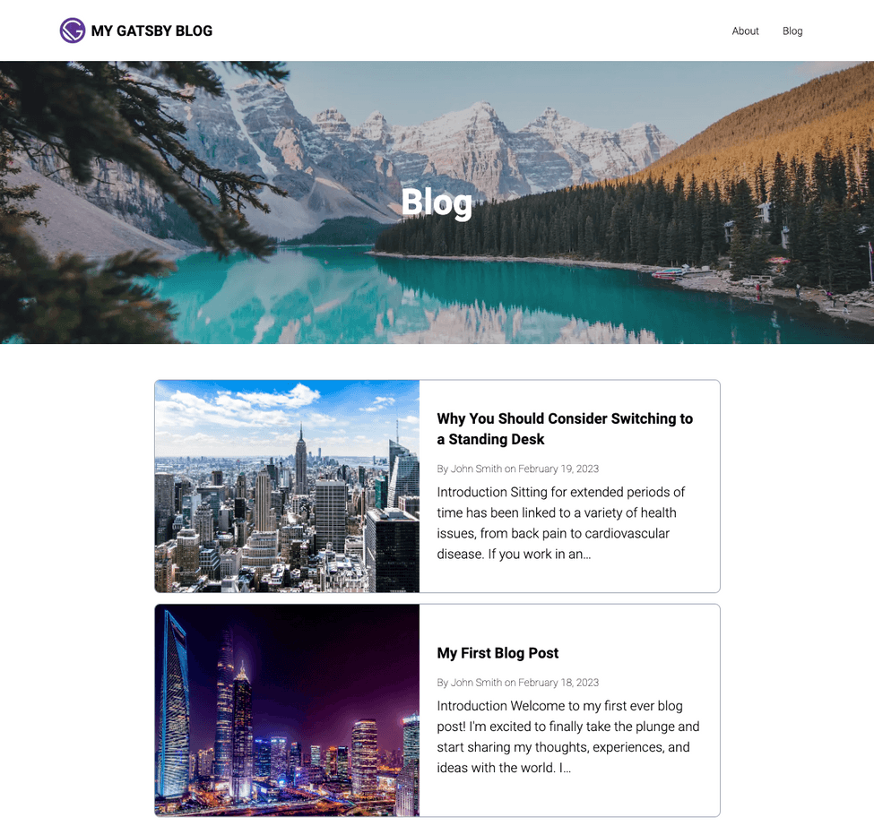Building a GatsbyJS Blog: Layout and Featured Images